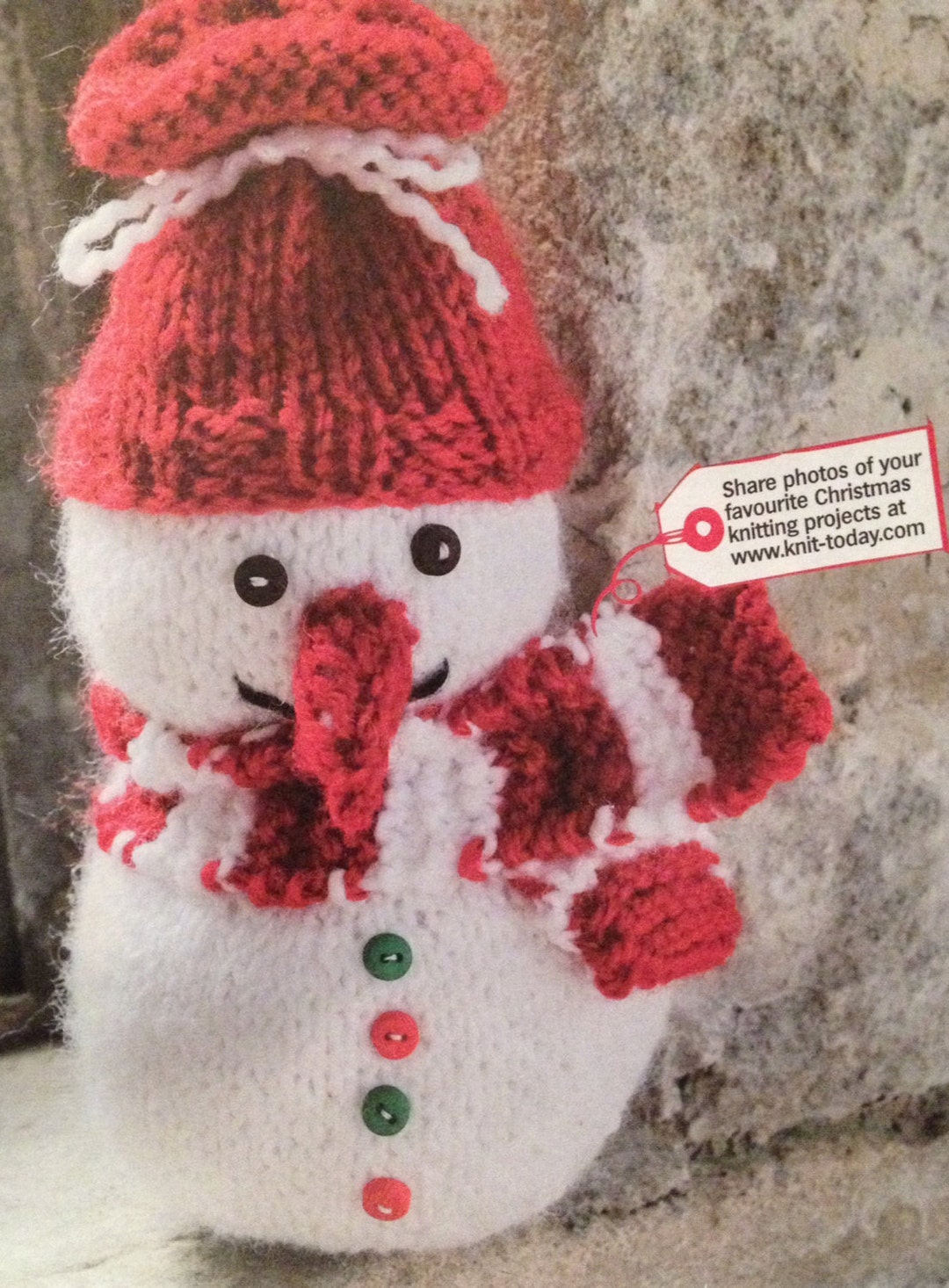 Christmas Snowman Knitting Pattern - Etsy