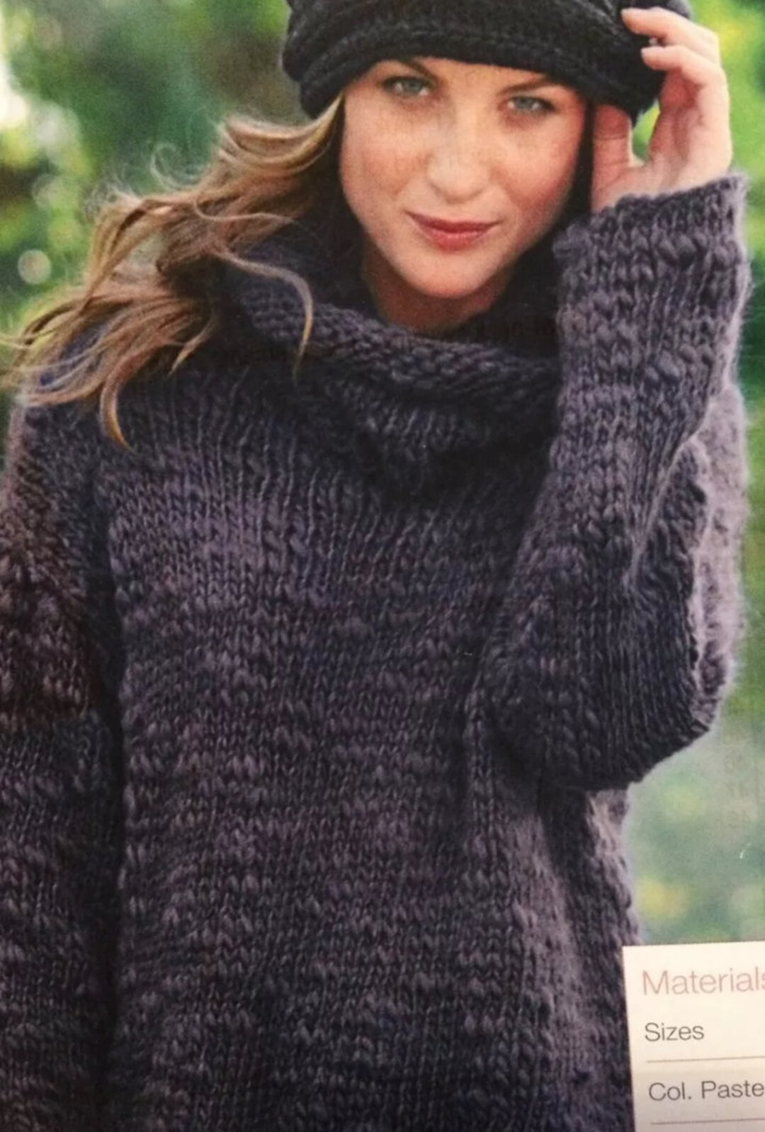 Ladies Cowl Neck Sweater S-XXL Easy Knit Knitting Pattern - Etsy