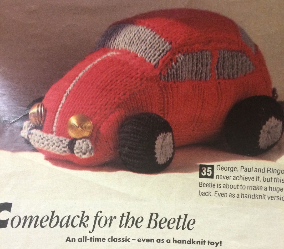 Beetle Car Knitting Pattern - Etsy