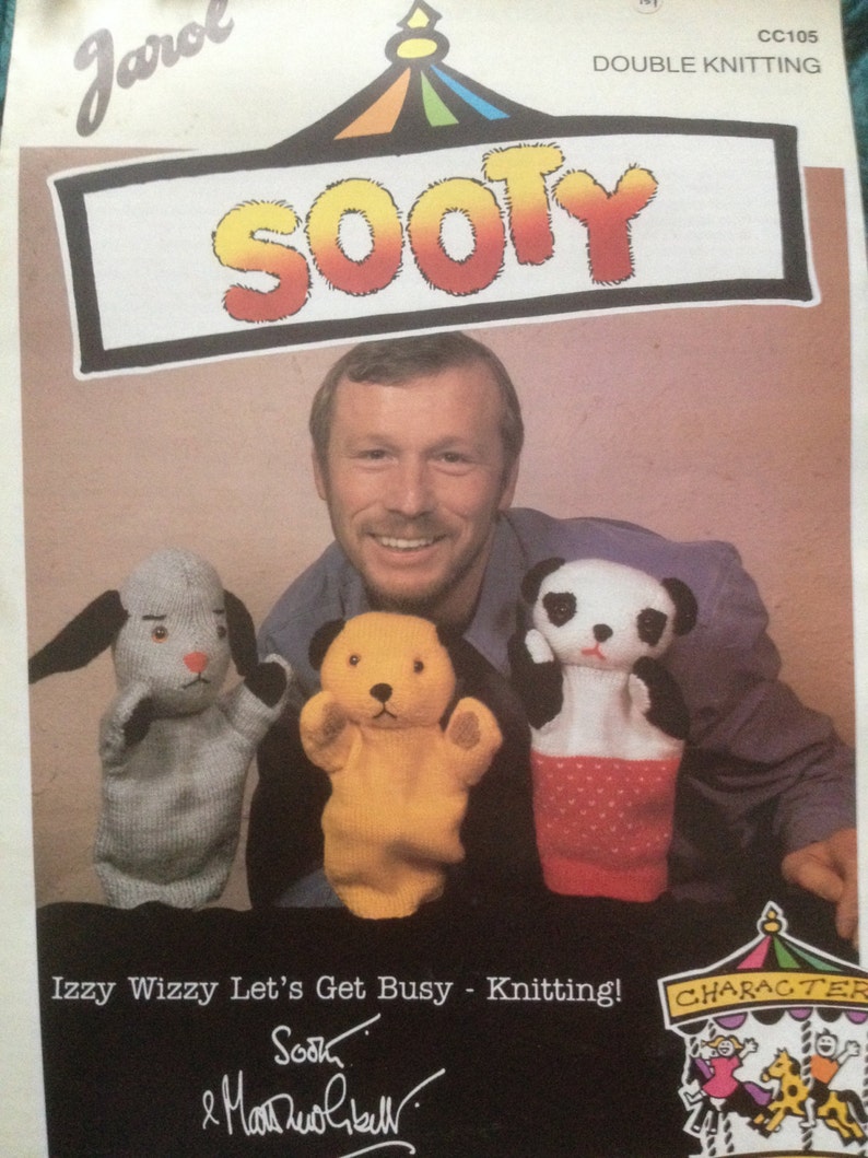 Sooty,sweep and Sue Puppet - Knitting Pattern - Etsy UK