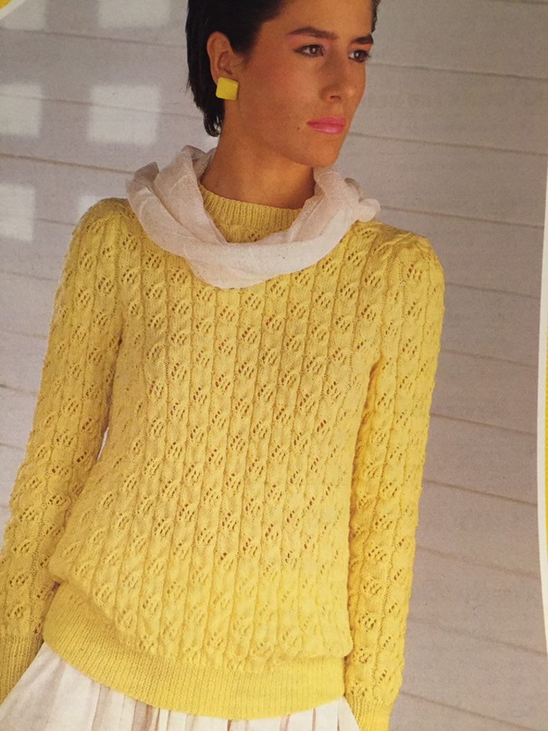 Ladies 4 Ply Long Sleeve Jumper Knitting Pattern - Etsy