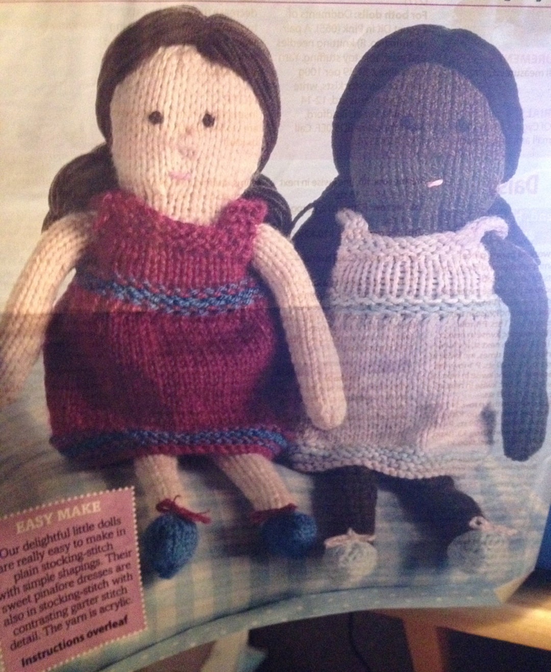 Daisy & Maisy Knitted Dolls Knitting Pattern - Etsy