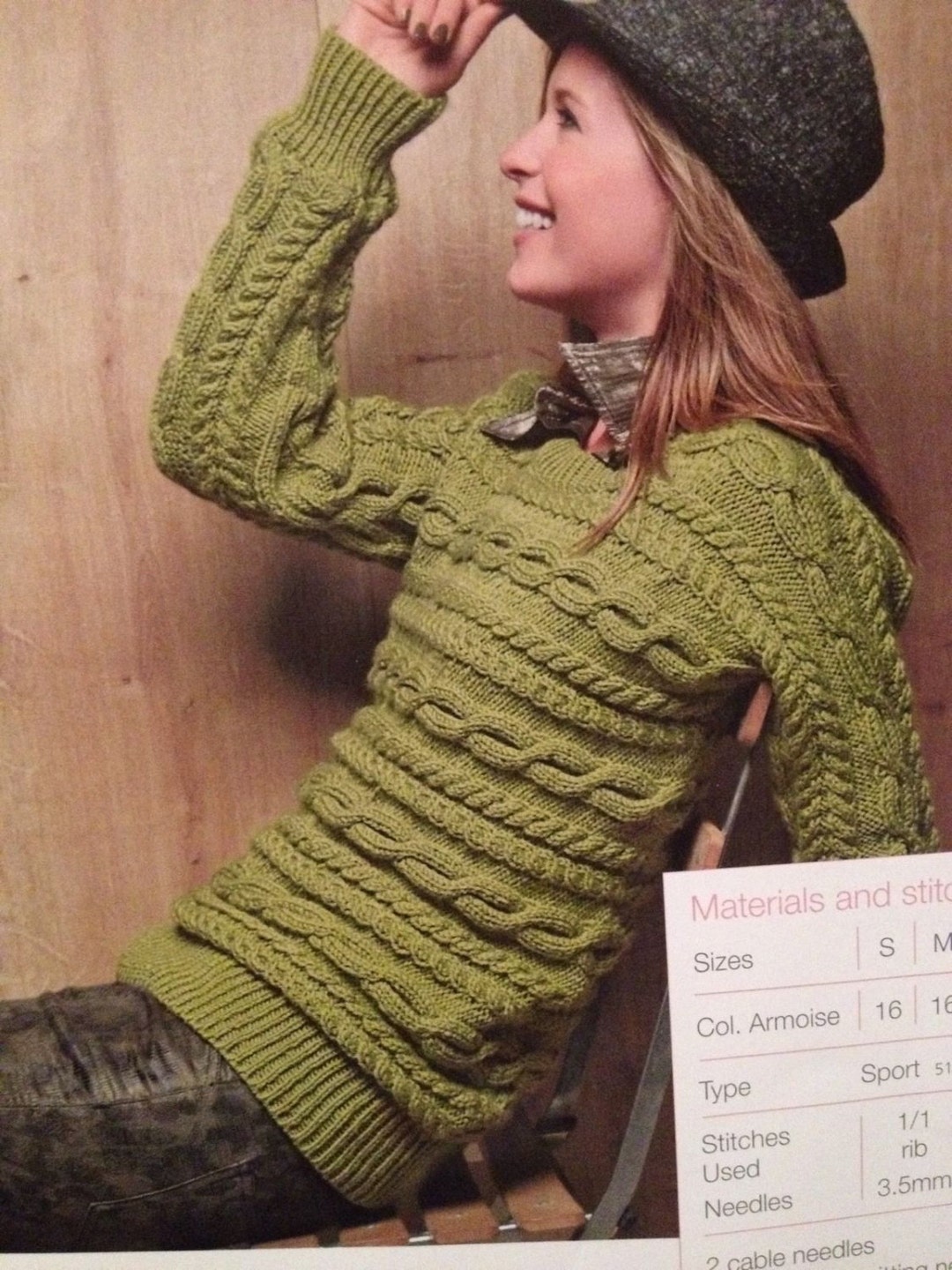 Ladies Sideways Cable Sweater Knitting Pattern (S,M,L,XL) - Etsy