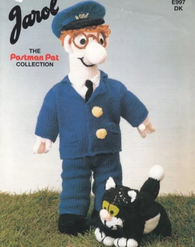 Postman Pat and Jess the Cat Easy Knit Pattern - Etsy