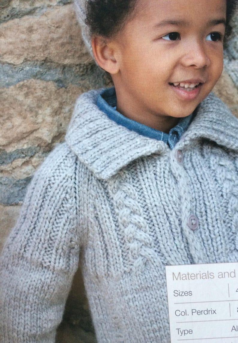 Boys Chunky Jacket / Top Age 4-8 Years Knitting Pattern | Etsy