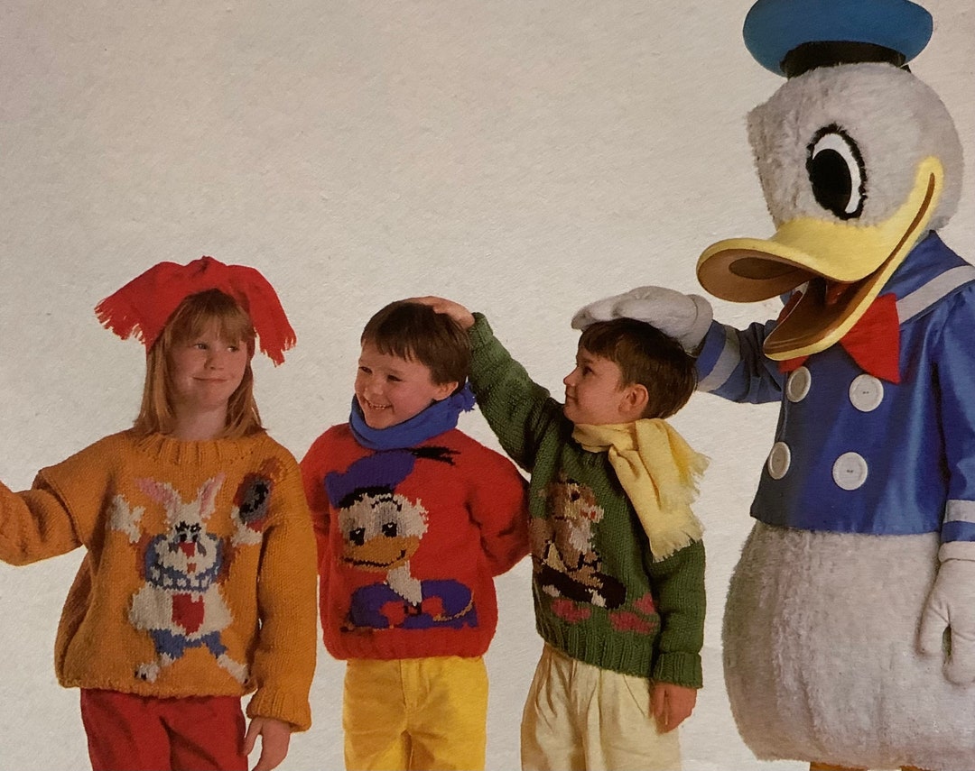 Minnie Mouse, White Rabbit, Donald Duck, Thumper Knitting Patterns 6 ...