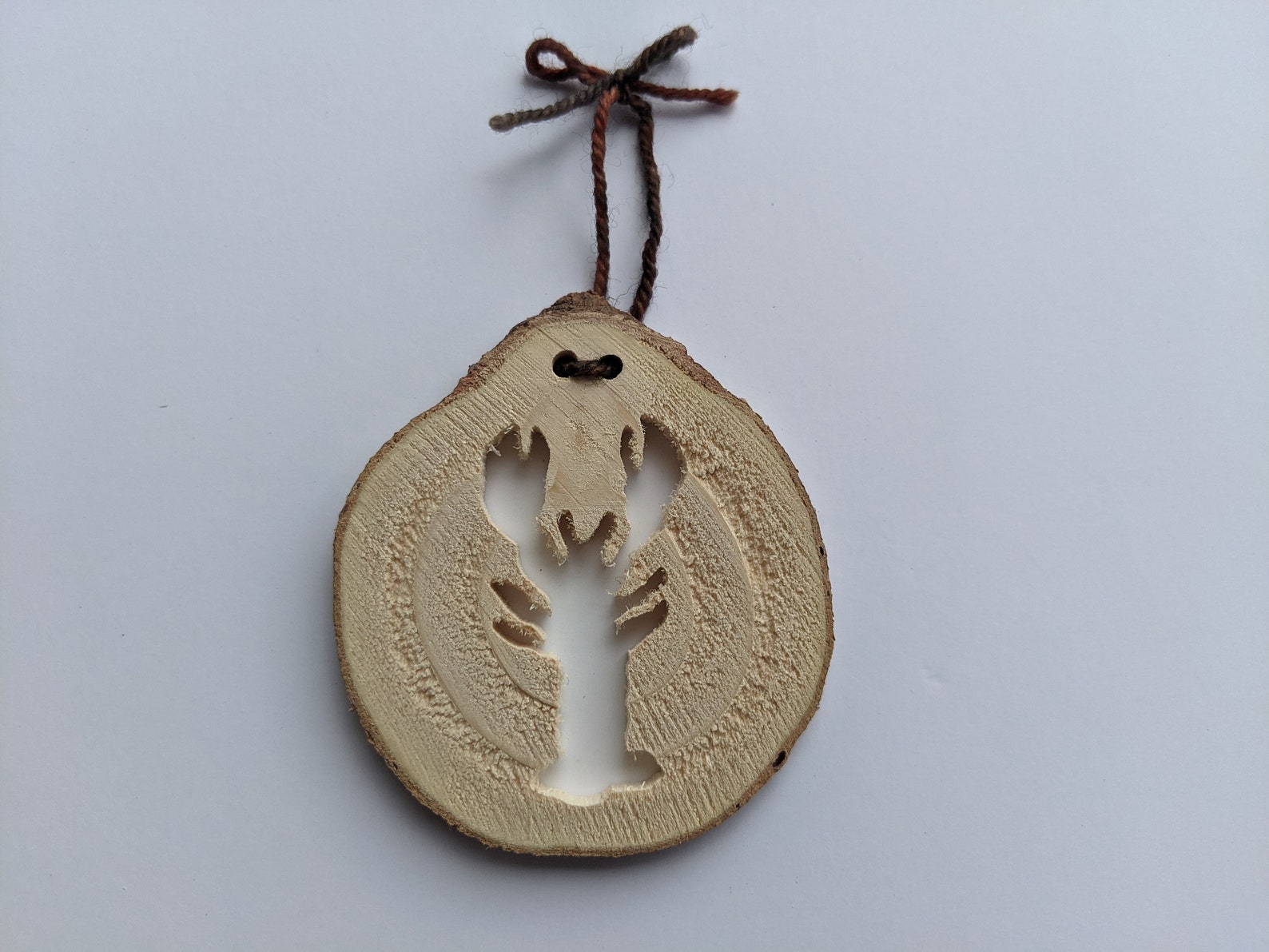 Lobster Ornament, Handmade Wooden Ornament, Rustic Cottage Decor, Maine ...