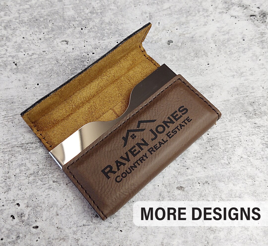 Personalized Real Estate Business Card Holder, Customized Business Card ...