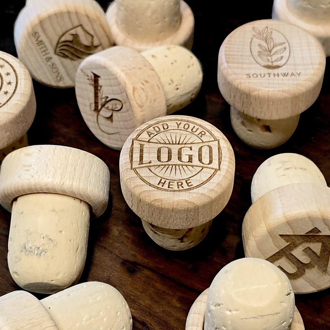 Custom Wine Stoppers With Logo Engraved Wood Wine Cork Company Event ...