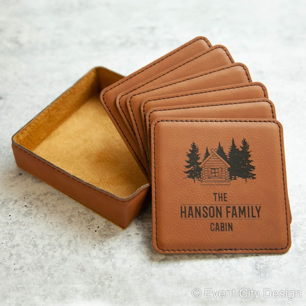 Log Cabin Coasters - Etsy