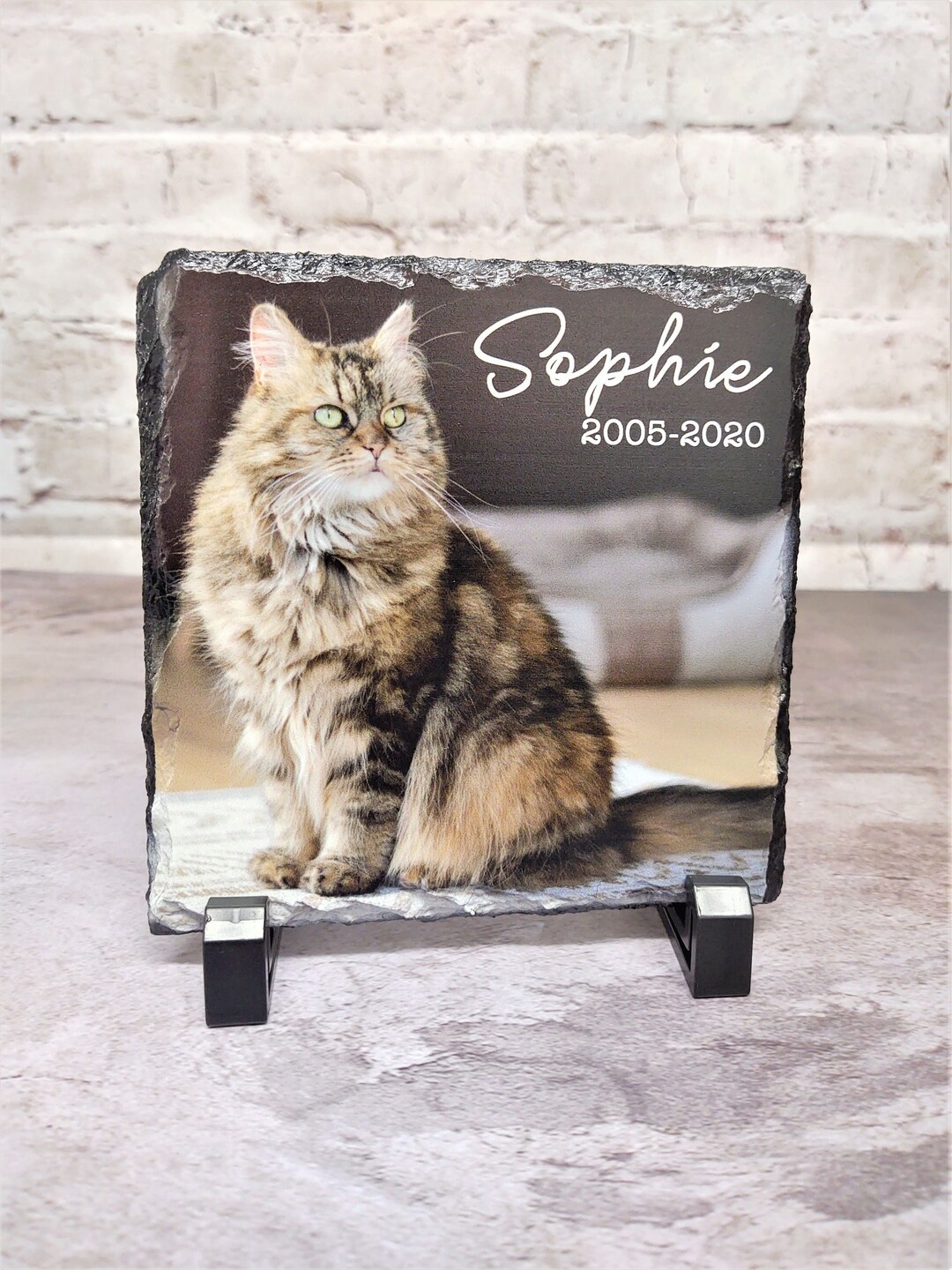 Personalized Pet Memorial Stone, Custom Printed Stone With Pets Name ...