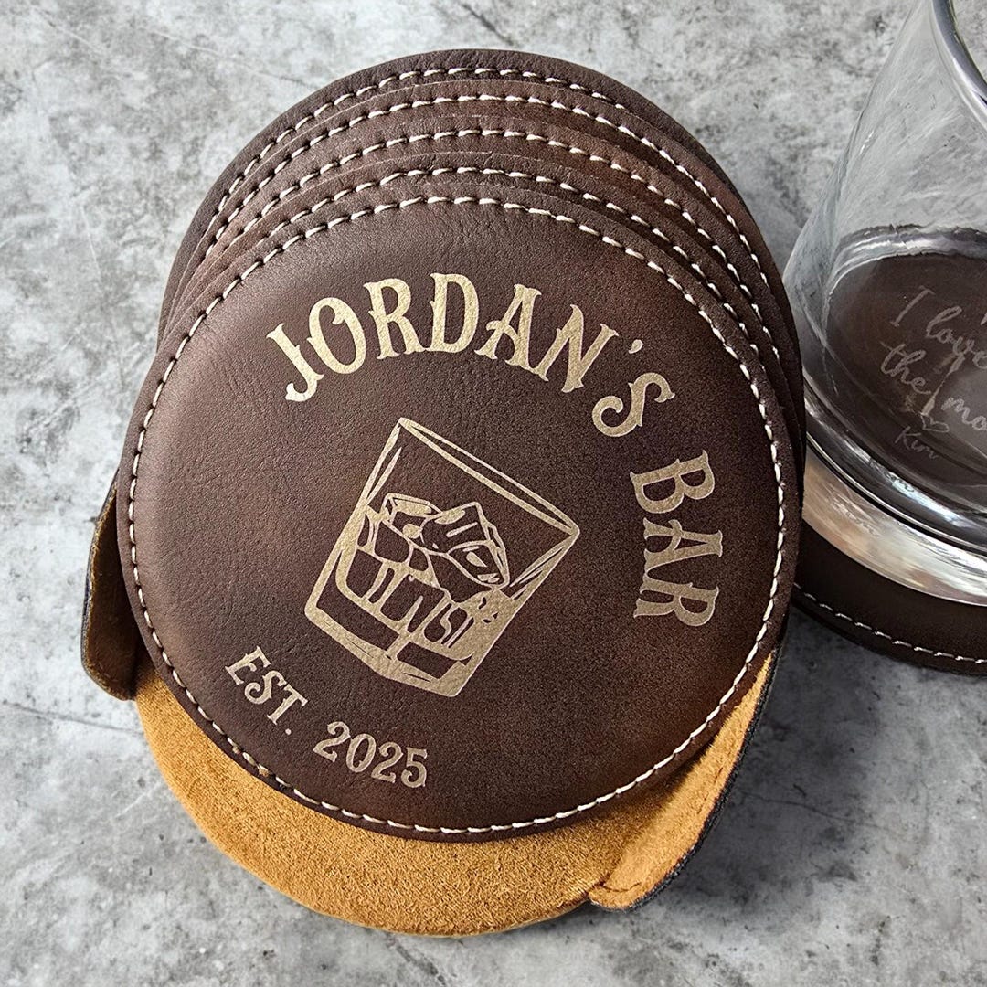 Custom Coasters for Whiskey Lover Home Bar Coasters Gift for Men ...