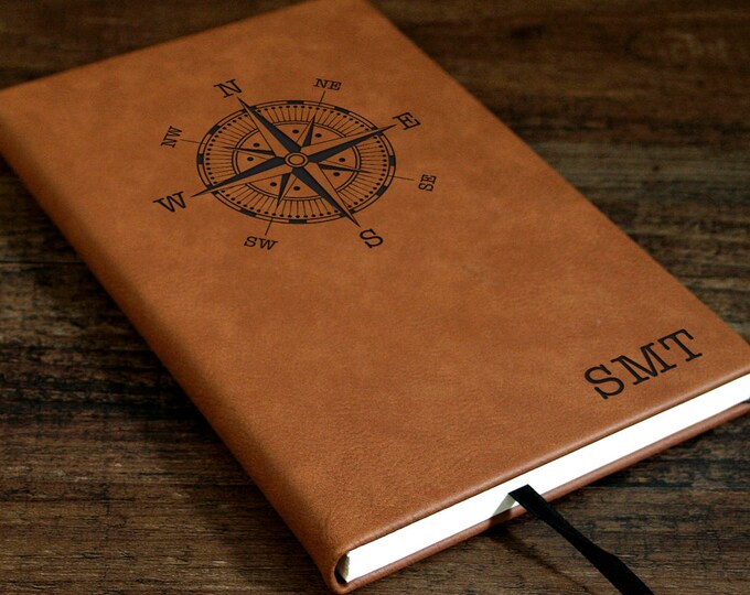 Travel Notebook, Compass Notebook, Stocking Stuffer, Mini Journal ...
