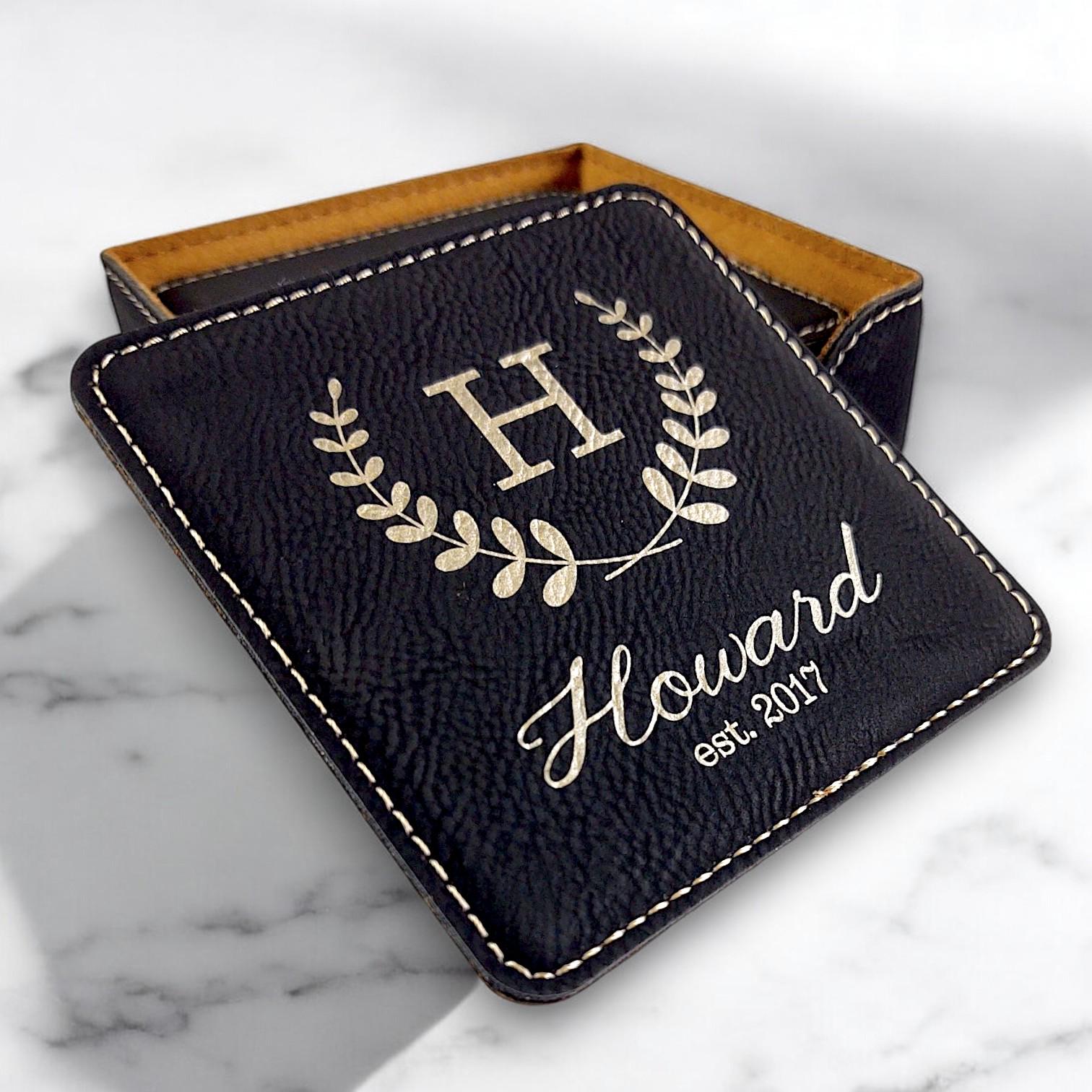 Personalized Family Name Coaster Set, Custom Coasters for Family Home ...