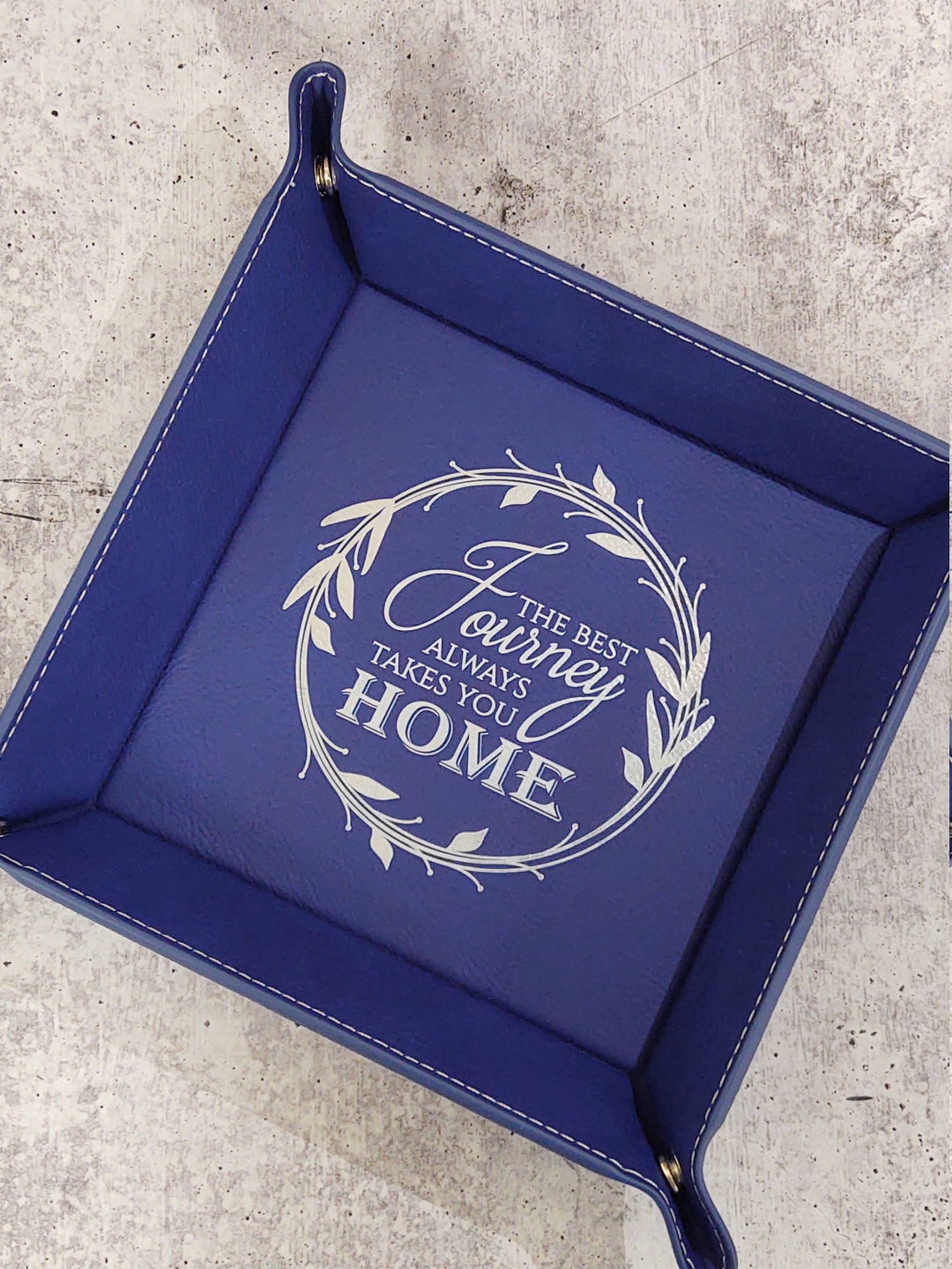 Personalized Catchall Tray, Personalized Valet Tray, Leatherette Tray ...