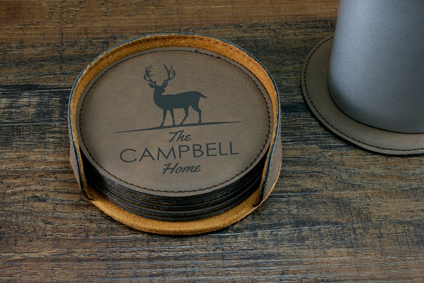 Personalized Deer Coaster Set Customized Home Decor Deer - Etsy