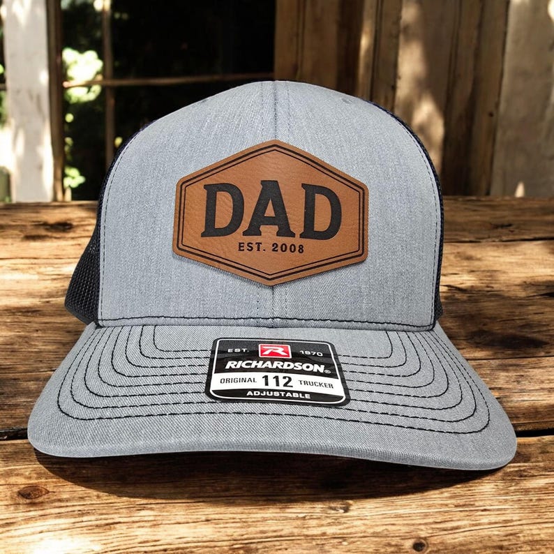 Personalized Dad Hat Trucker Cap Gift for New Father Hat With Patch for ...