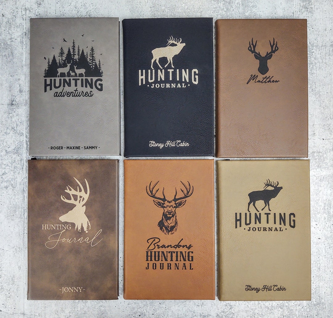 Personalized Deer Hunting Journal, Engraved Leatherette Journal for ...