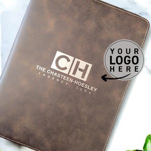 Monogrammed Portfolio With Notepad, 9.5" X 12" Customized Leatherette ...