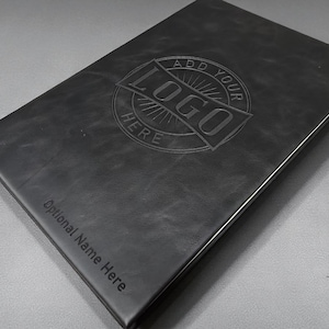 Custom Logo Journal Engraved Leather Notebook With Logo Personalized ...