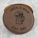 Personalized Bar Coasters, Set of 6 Coasters With Bar Name and Beer Mug ...