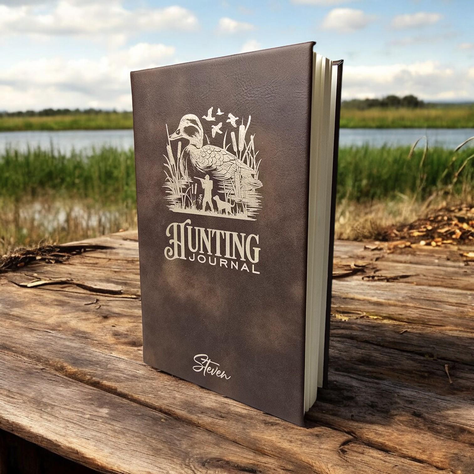 Personalized Duck Hunting Journal, Engraved Leatherette Journal for ...