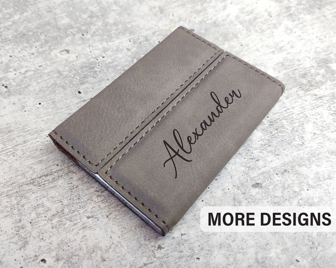 Personalized Business Card Case for Men, Customized Business Card ...