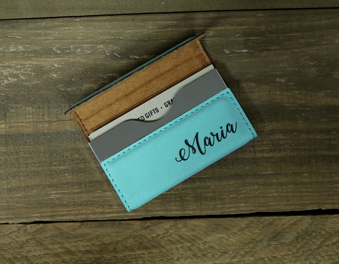 Customized Business Card Holder with Name Personalized | Etsy