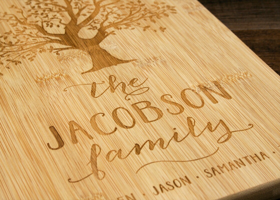 Family Tree Cutting Board Personalized Family Cutting Board - Etsy