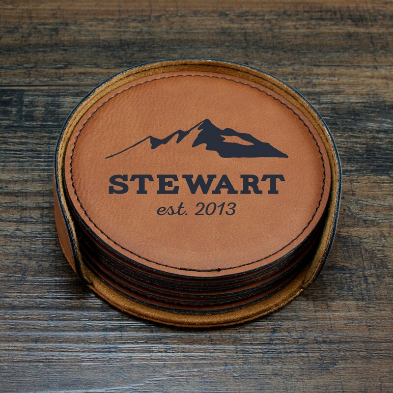 Leather Coaster - Etsy