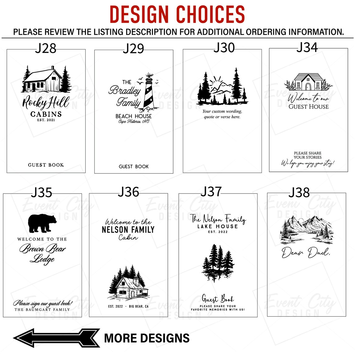 Personalized Leather Lodge Guest Book Engraved Lined Journal - Etsy