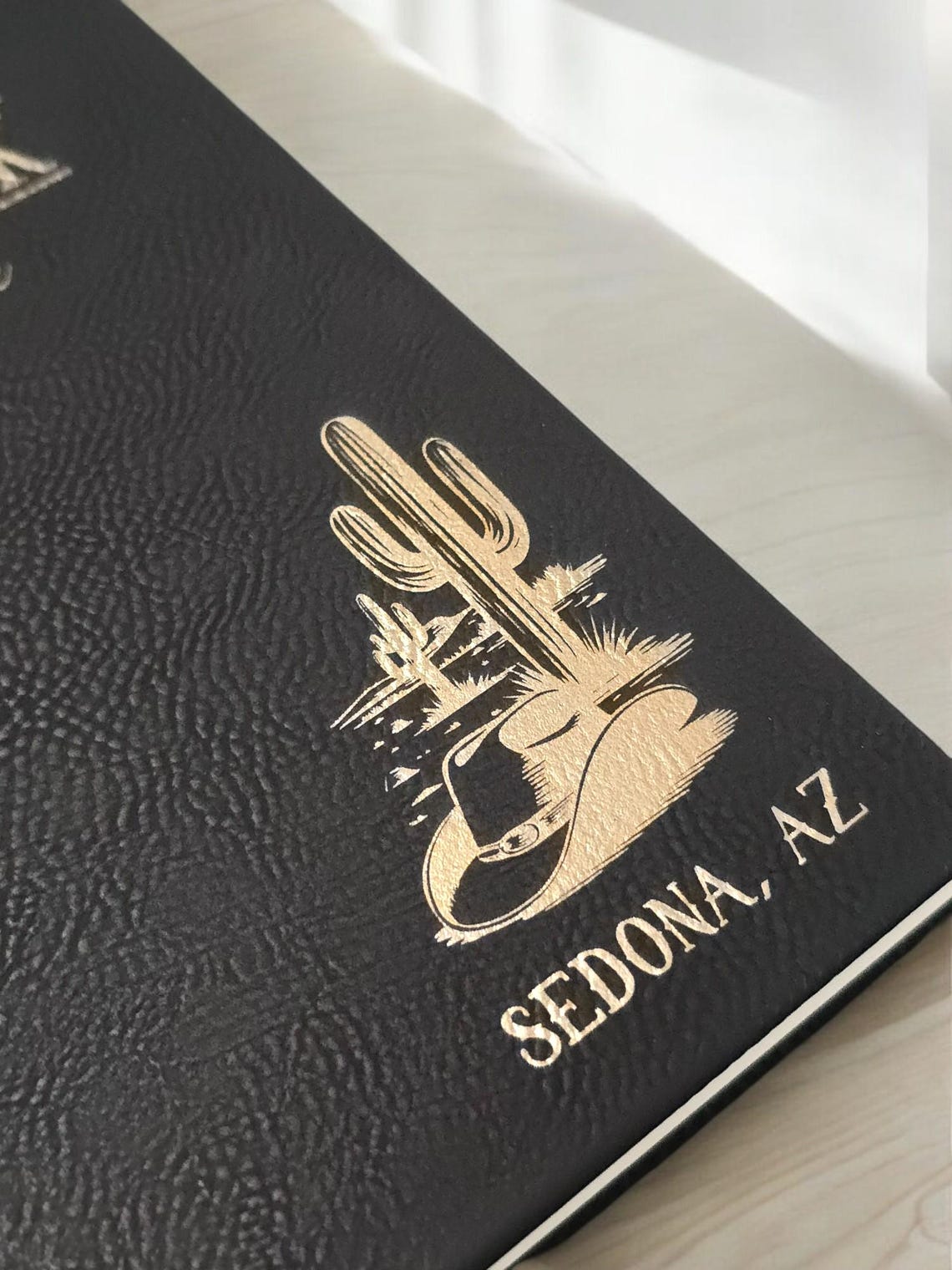 Personalized Guest Book for Ranches, Engraved Leather Notebook, Desert ...