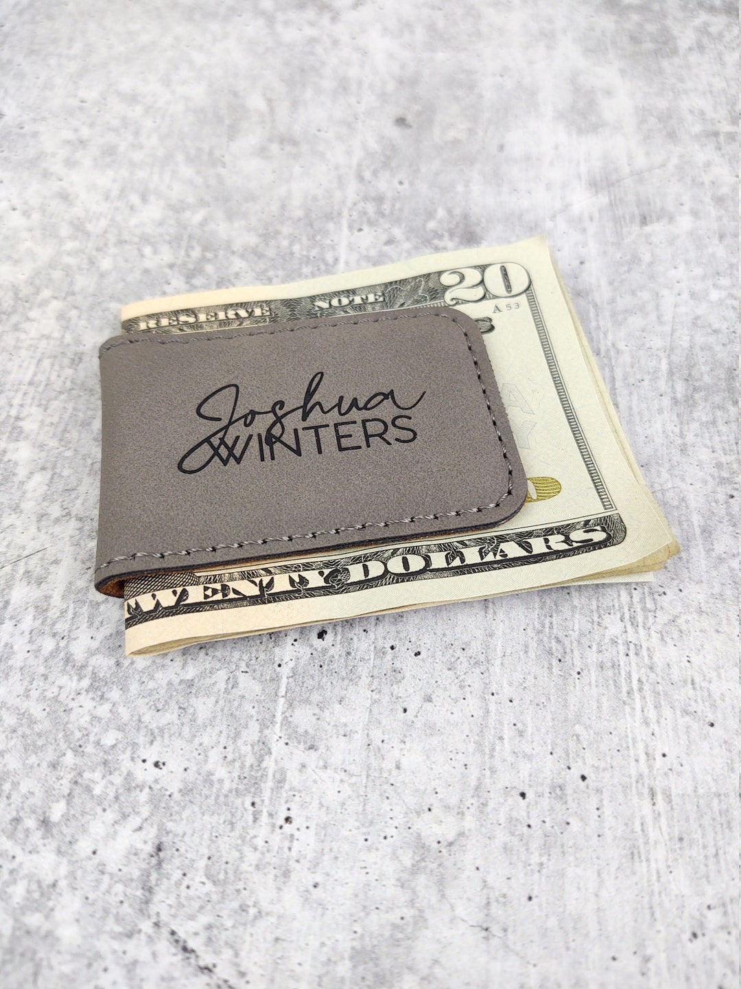 Personalized Magnetic Money Clip With Name, Modern Money Clip ...