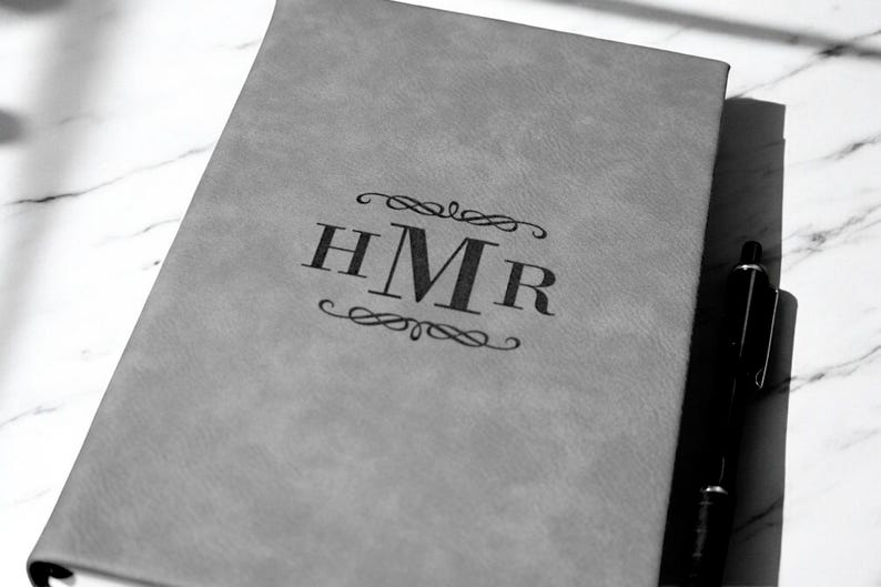 Monogrammed Journal, Personalized Leather Journal, Lined Journal ...