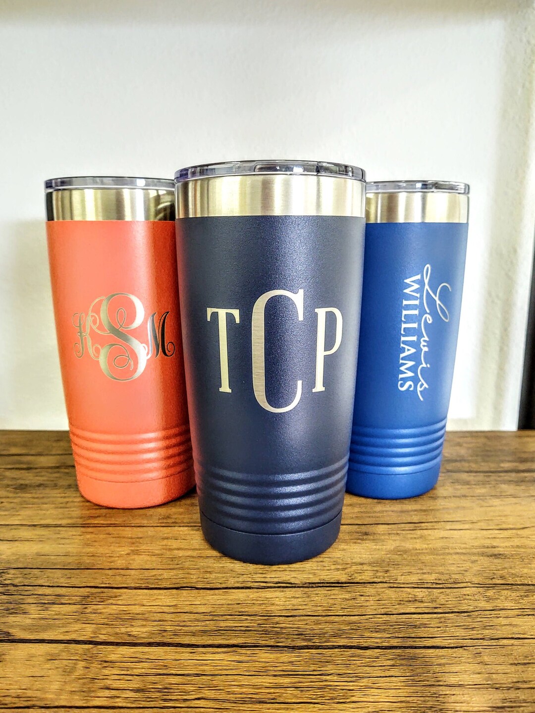 Monogramed Cup, Customized Tumbler, Insulated 20 Oz Stainless Steel ...