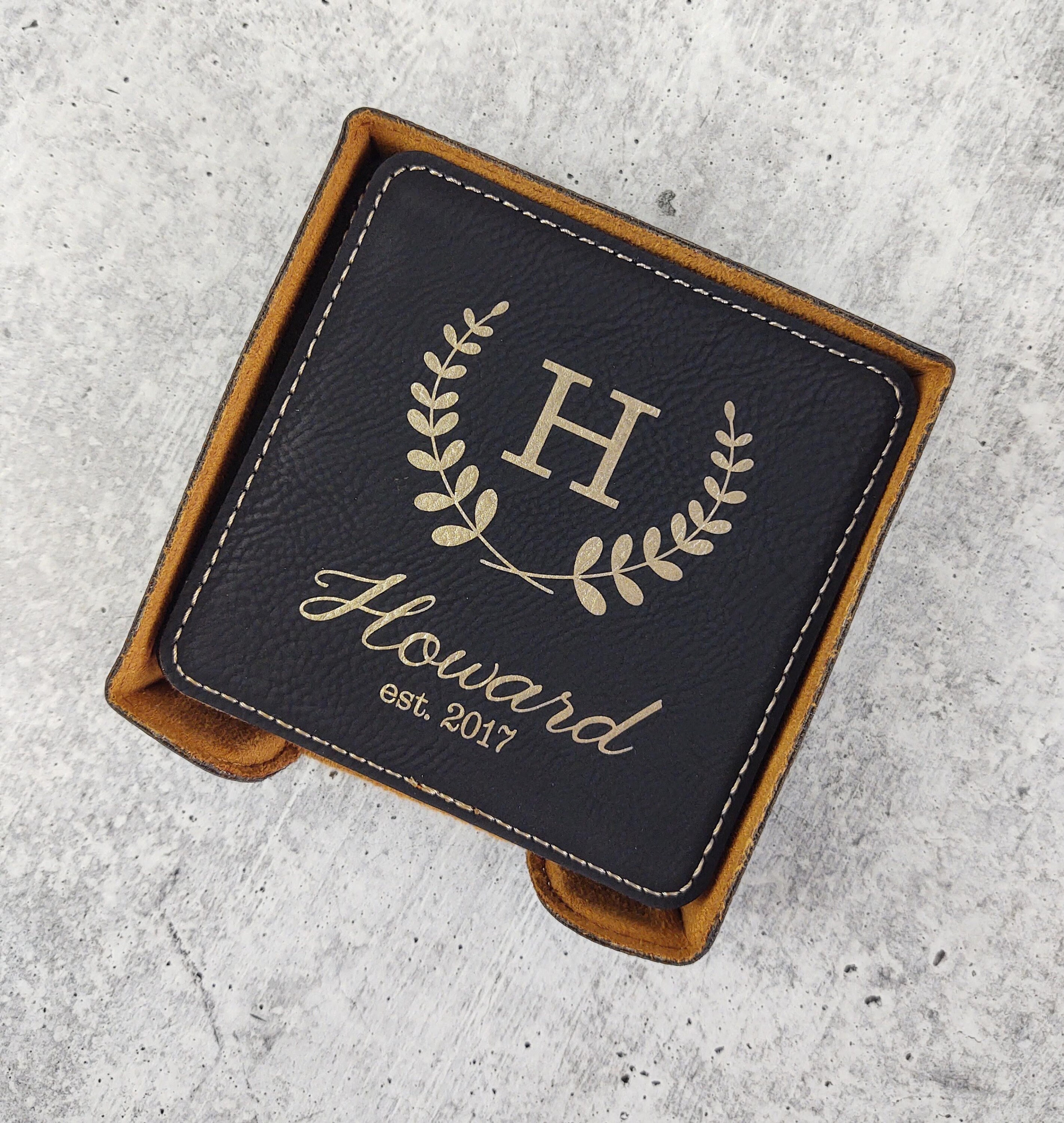 Personalized Family Name Coaster Set, Custom Coasters for Family Home ...