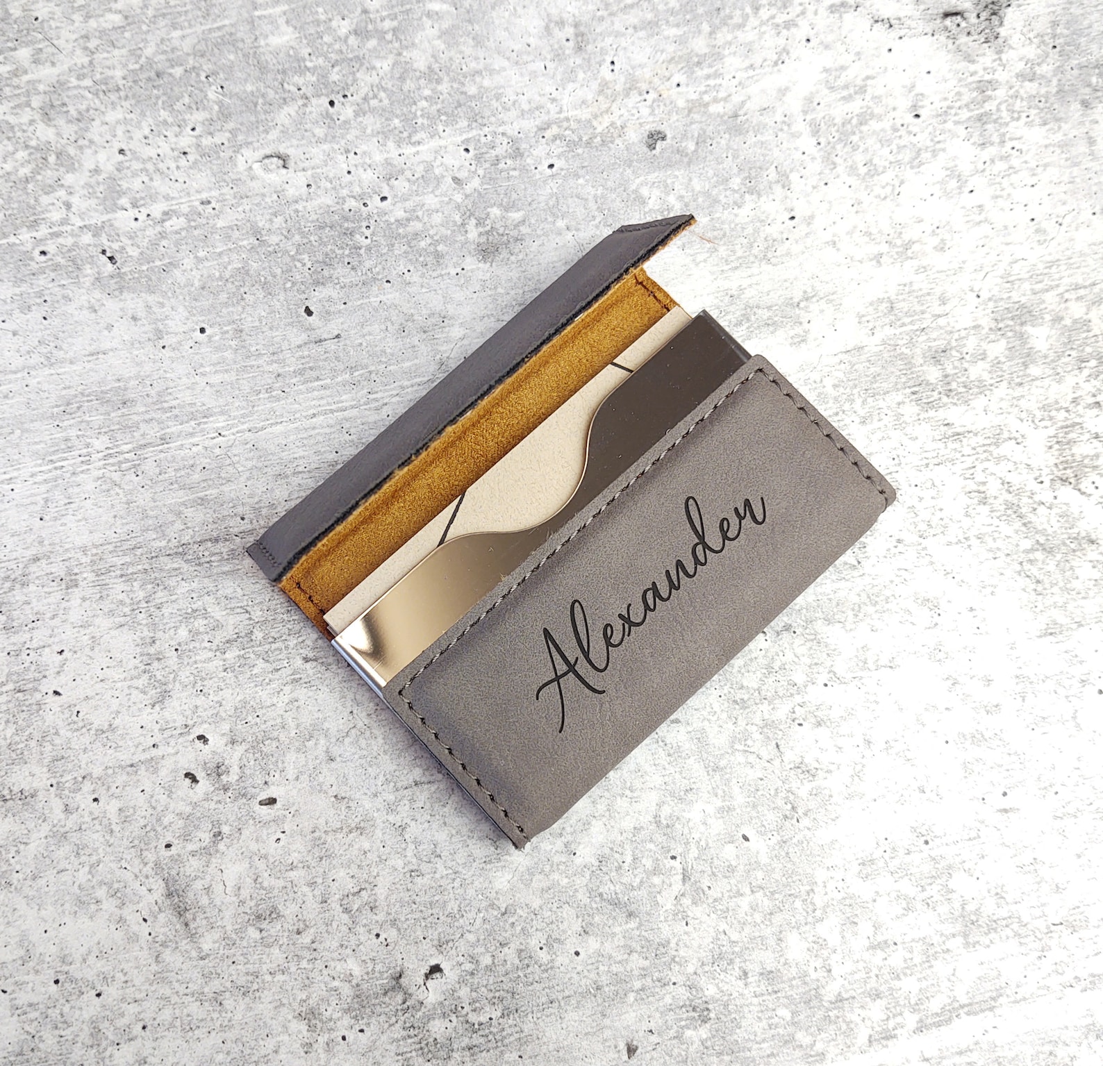 Leather Business Card Holder Personalized Business Card - Etsy