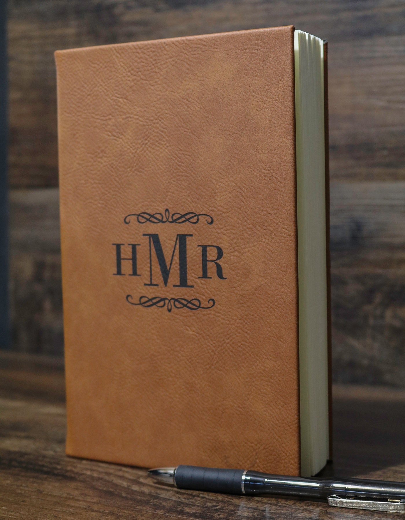 Monogrammed Journal Personalized Leather Journal Lined - Etsy