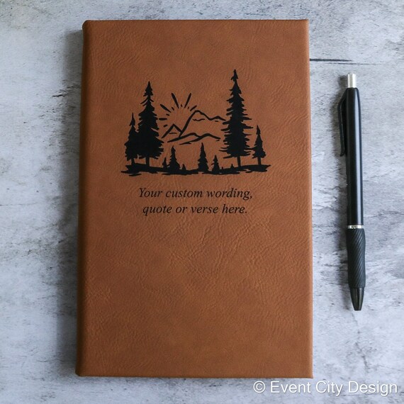 Personalize Journal with quote Journal Personalized with | Etsy