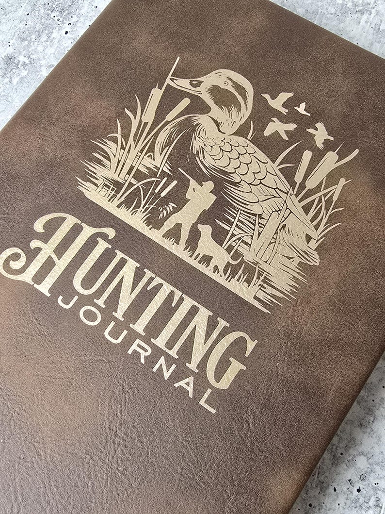 Personalized Duck Hunting Journal, Engraved Leatherette Journal for ...