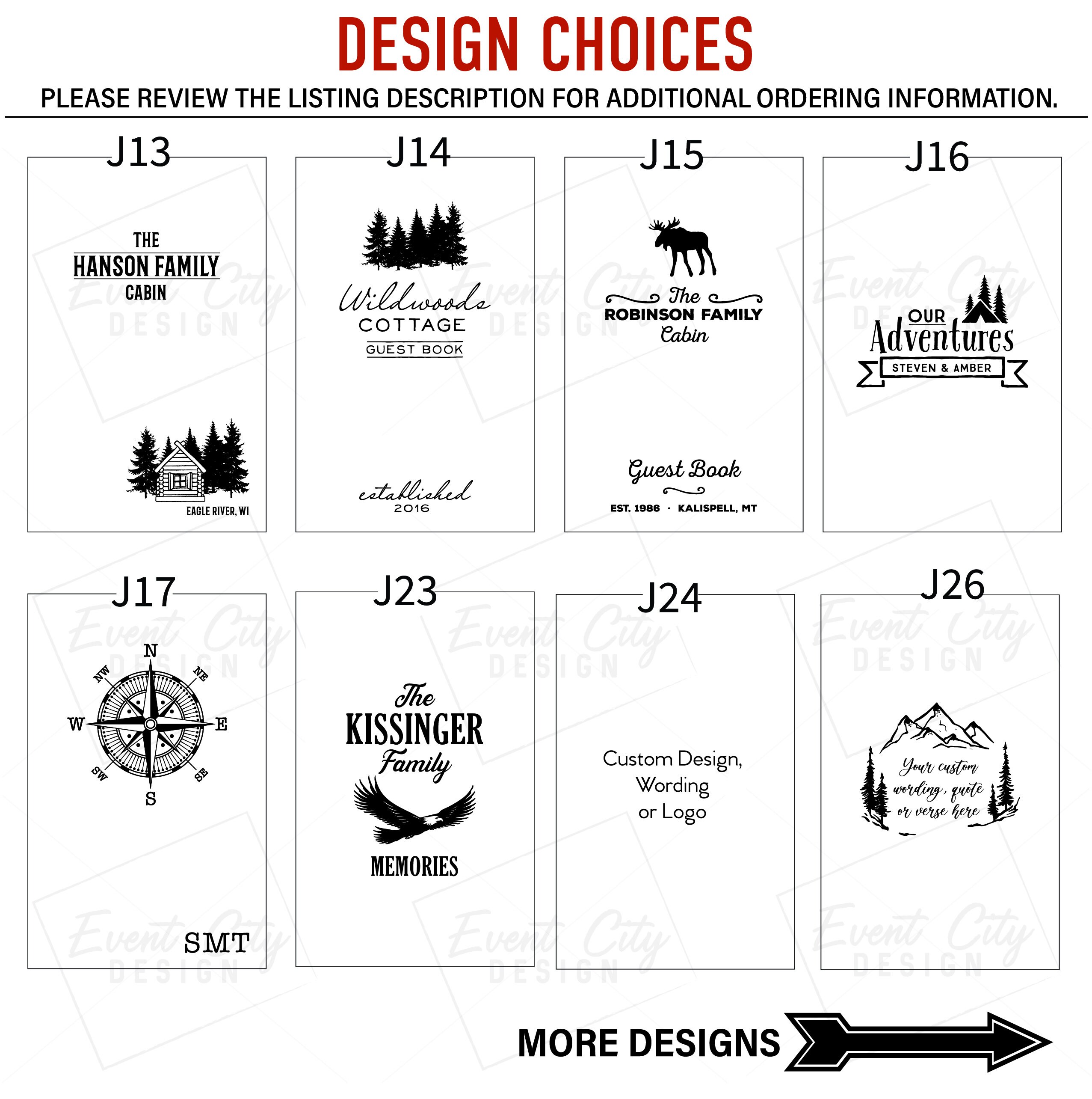 Personalized Leather Lodge Guest Book Engraved Lined Journal - Etsy