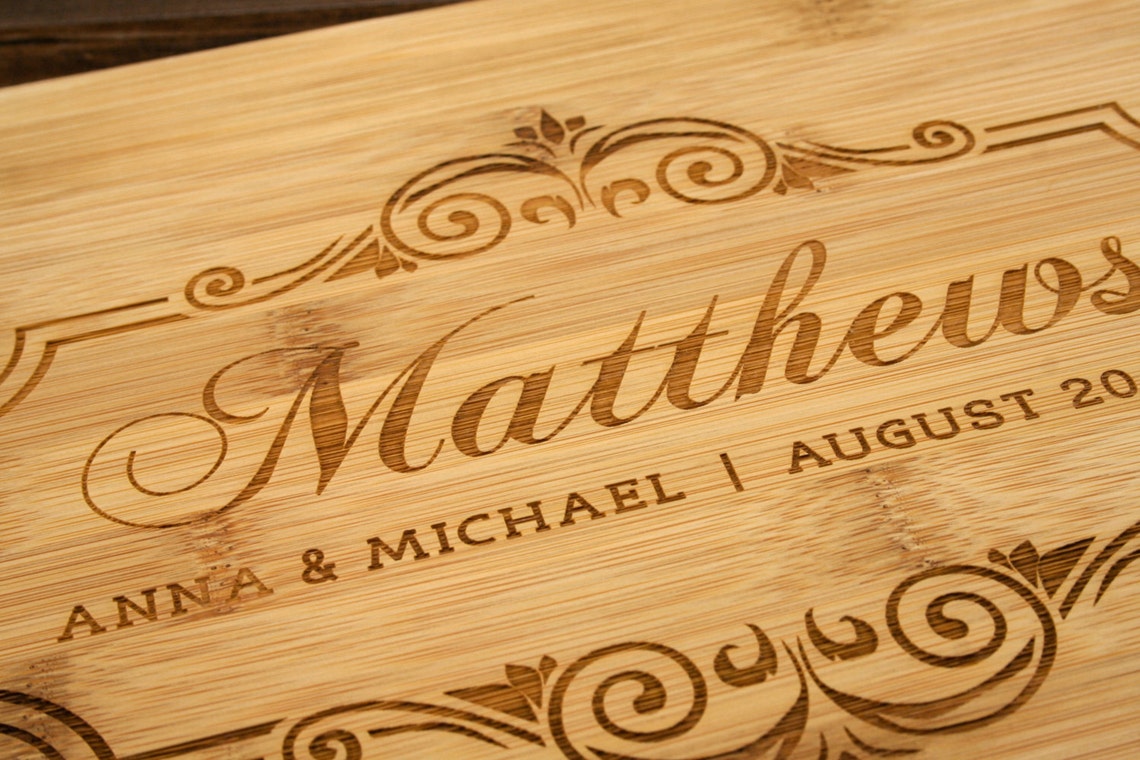 Personalized Family Name Cutting Board Bamboo Cutting Board - Etsy