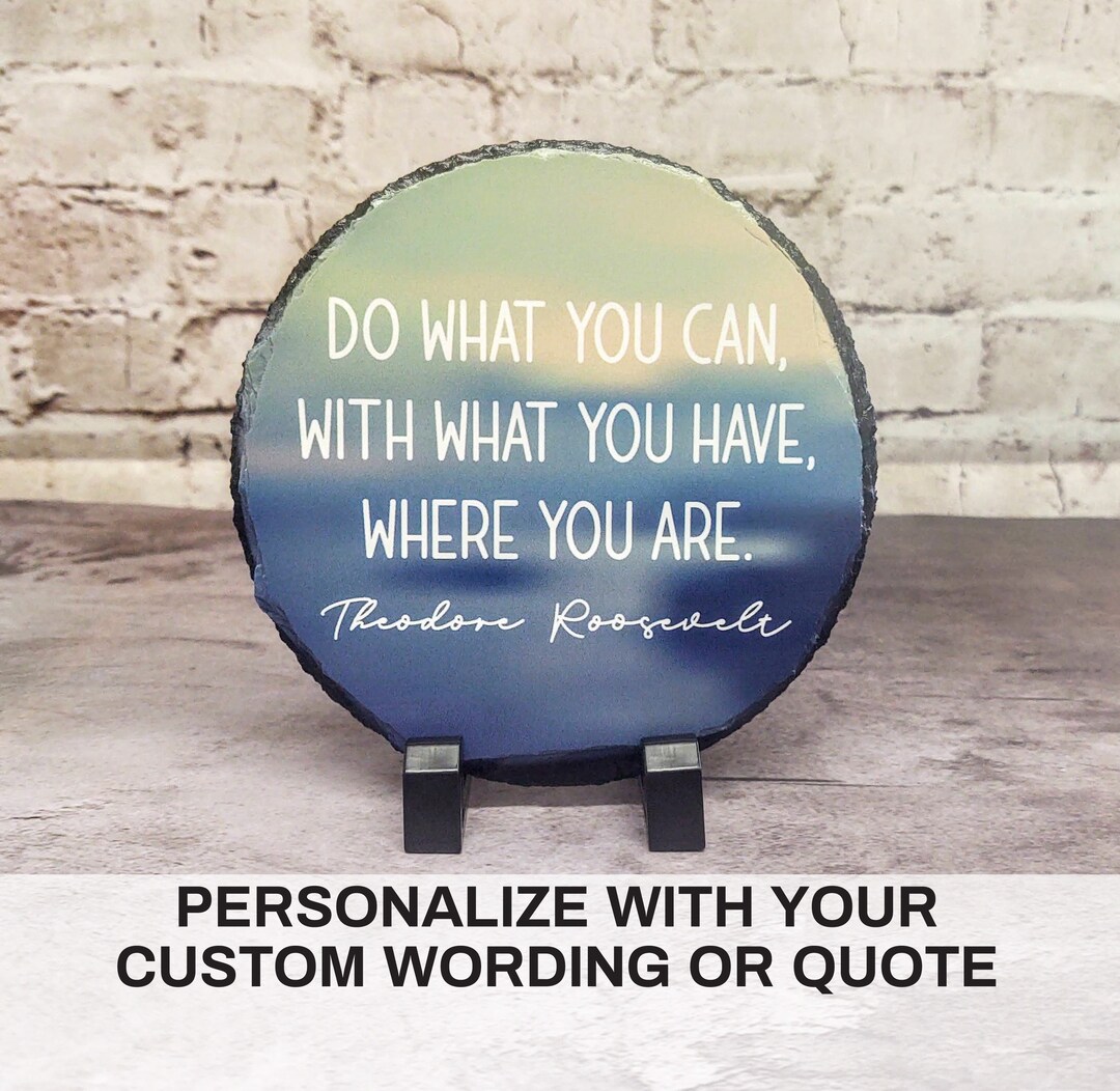 Personalized Slate Sign With Quote or Custom Wording, Tabletop Home ...