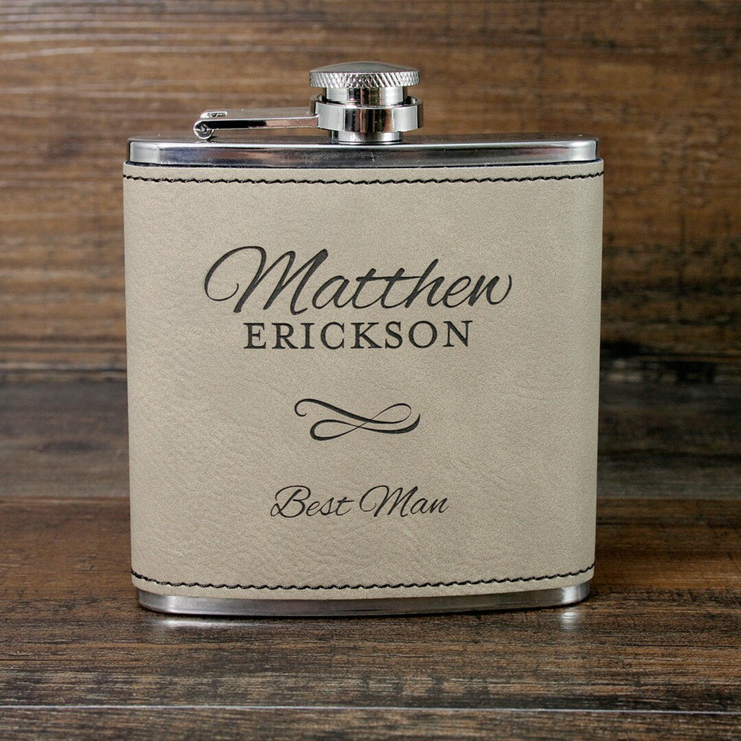 Personalized Best Man Flask, Custom Groomsmen Gift, Best Man Gift ...