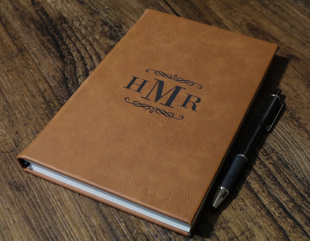 Monogrammed Journal, Personalized Leather Journal, Lined Journal ...