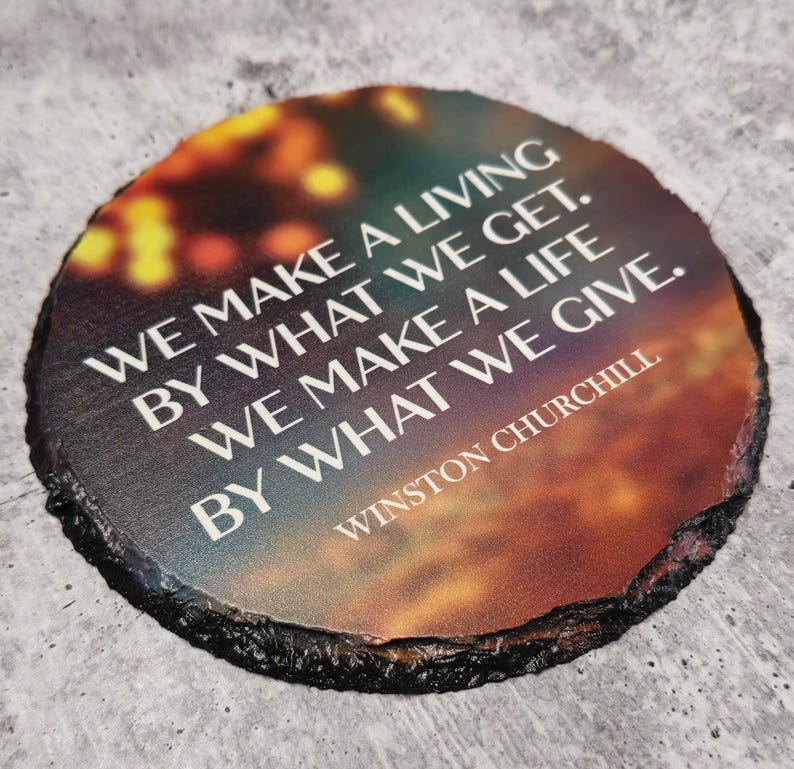 Motivational Table Top Sign With Quote, Personalized Stone Sign ...