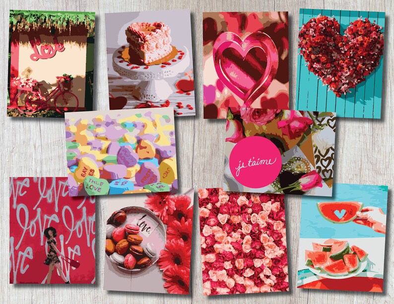 Love Color by Number for Adults 10 Printable Designs - Etsy