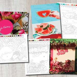 Love Color by Number for Adults - 10 Printable Designs - Etsy