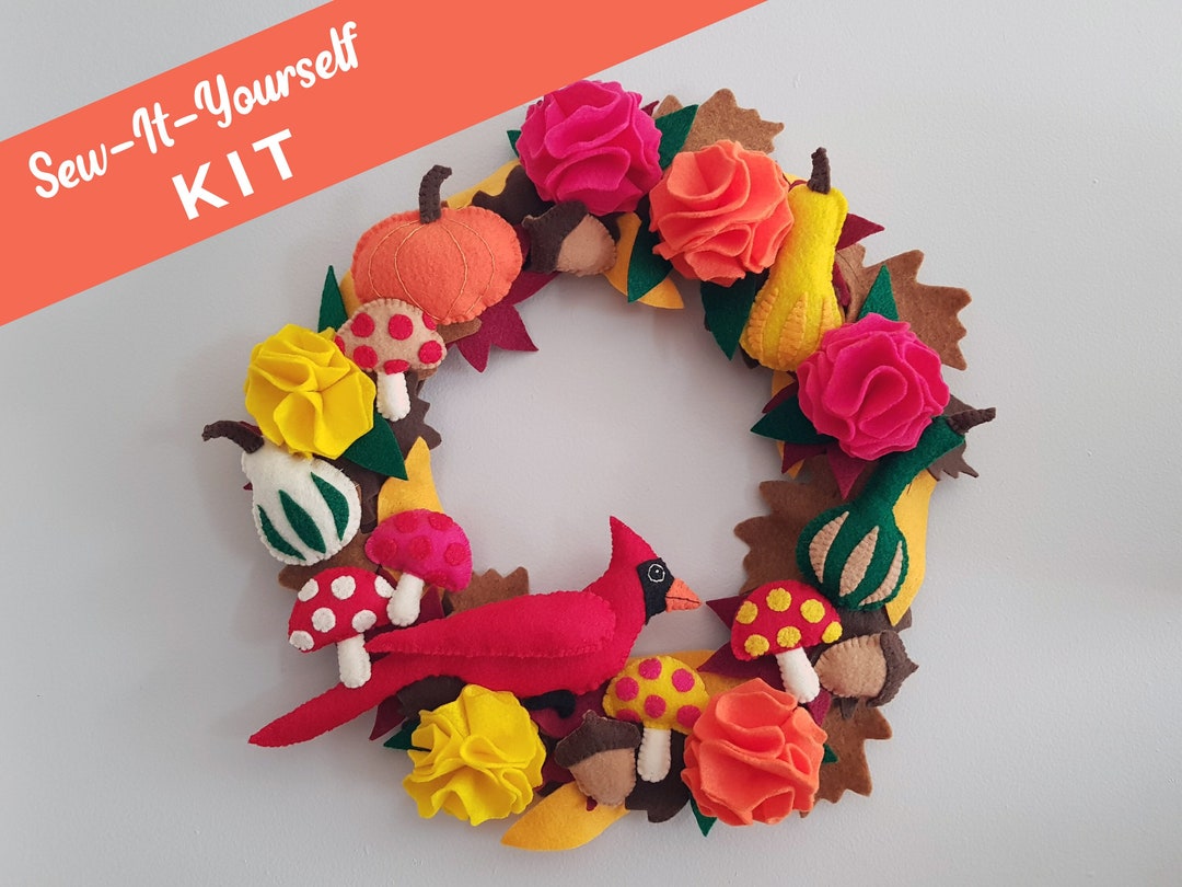 Kit Fall / Autumn Wreath DIY Felt - Etsy