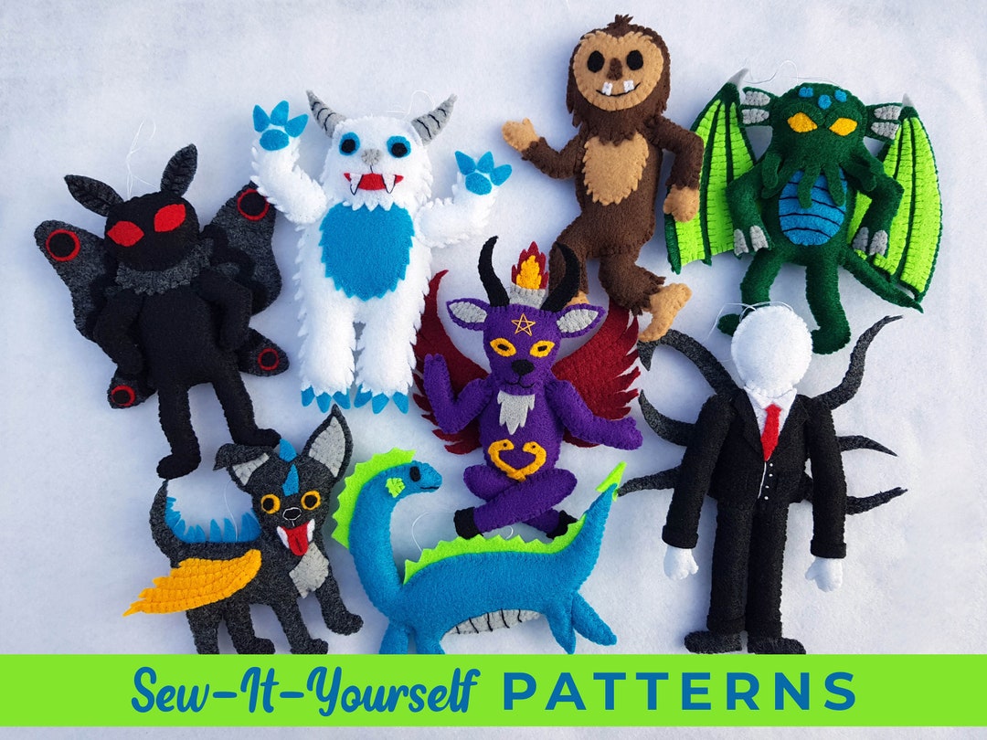 Patterns - Supernatural Creatures Felt Garland DIY - Set of 8 - Etsy